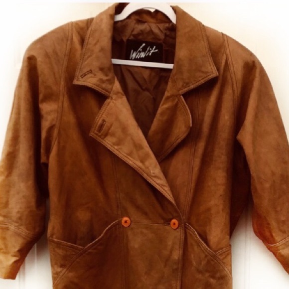 Winlit | Jackets & Coats | Vintage Winlit Genuine Leather Long Coat ...